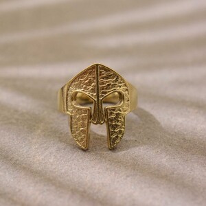 Gold MF DOOM Ring, Doom Mask Ring, Brass Ring, Boho Ring, Handmade Ring ...