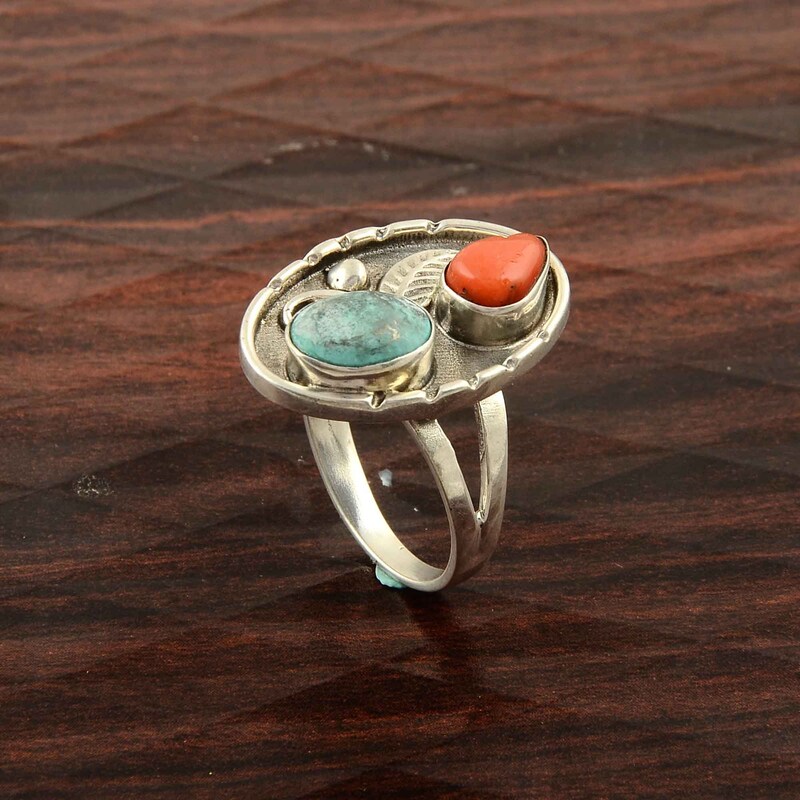 Red Coral Turquoise - Etsy