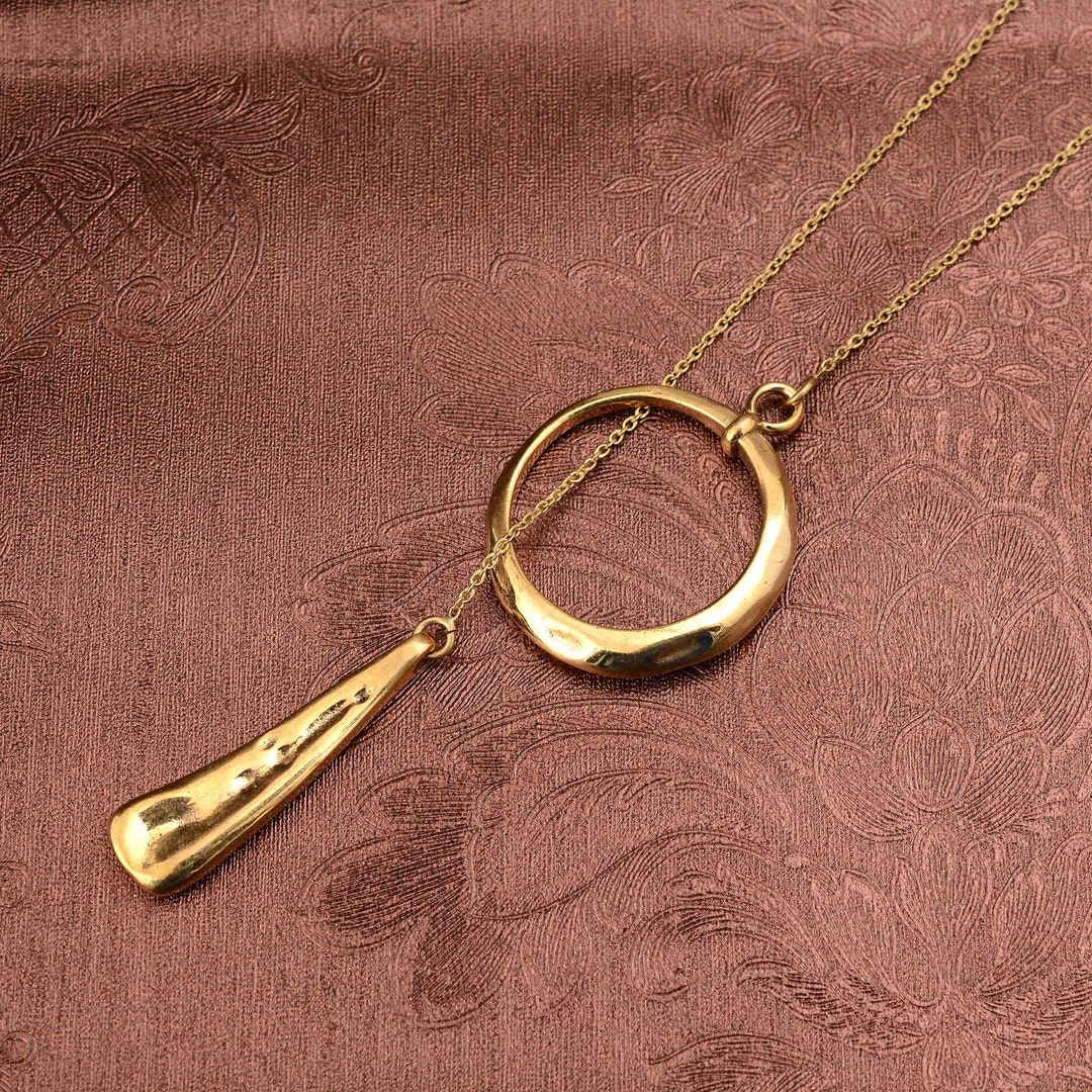 Extra Long Necklace, Long Gold Necklace, Customized Necklace, Pendant ...