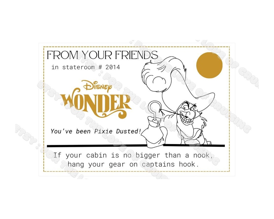 Pixie Dust Gift Tags - Captain Hook's Hook - Etsy