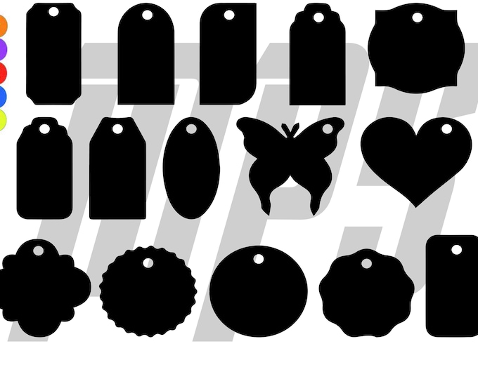 TAGS BUNDLE SVG Gift Tags Svg, Png, Jpg, Dxf and Ai Tags Svg File, Tags ...