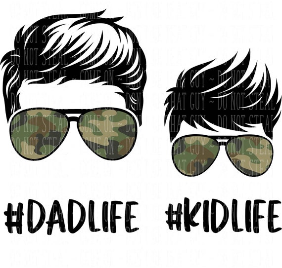 Kid Life Camo Dad Life Camo PNG Dad PNG Messy Bun Hair PNG | Etsy