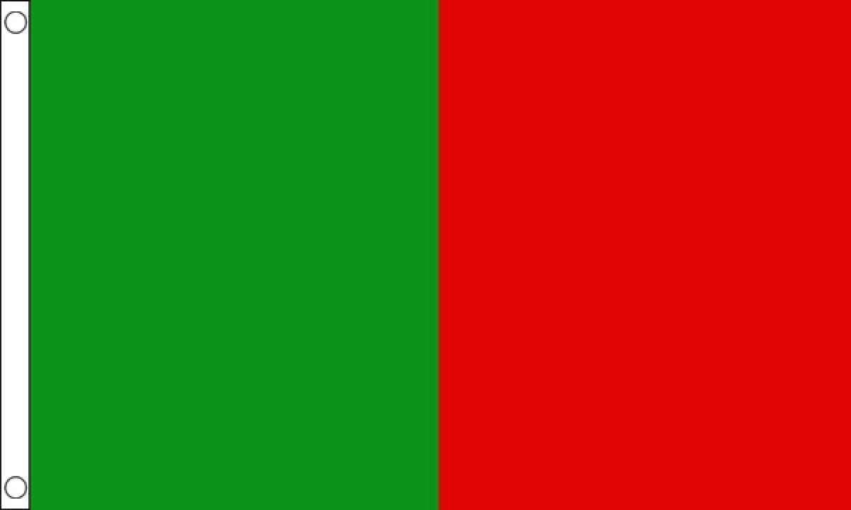 Bandera verde y roja 5 x 3 FT 100% poliéster con ojales | Etsy