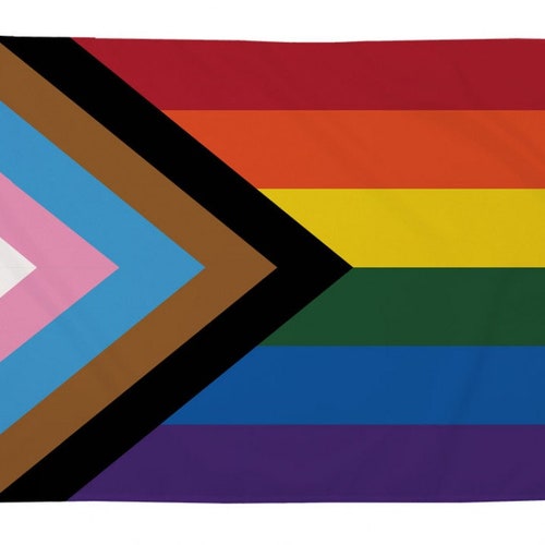Progress Pride Flag Perfect For Showing Your Pride Community Etsy