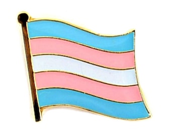 Trans Flag Pin - Etsy