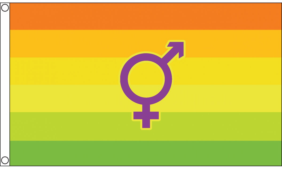 Bandera Hermafrodita Grande 5 X 3 Ft Lgbtq Gay Pride Etsy España
