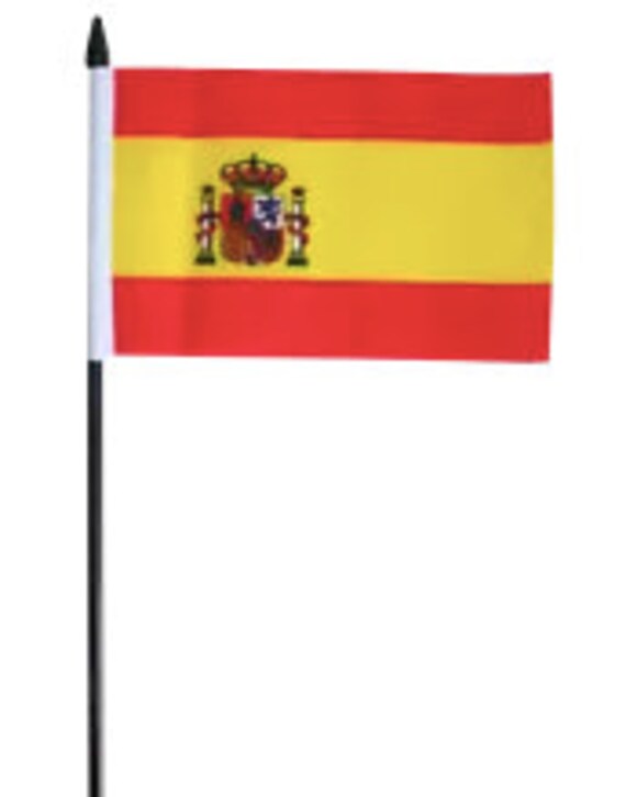 Spain Crest Small Hand Waving Flag 6 x 4 Table | Etsy