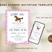 Pink “giddy Up” Baby Shower Invitation - Etsy