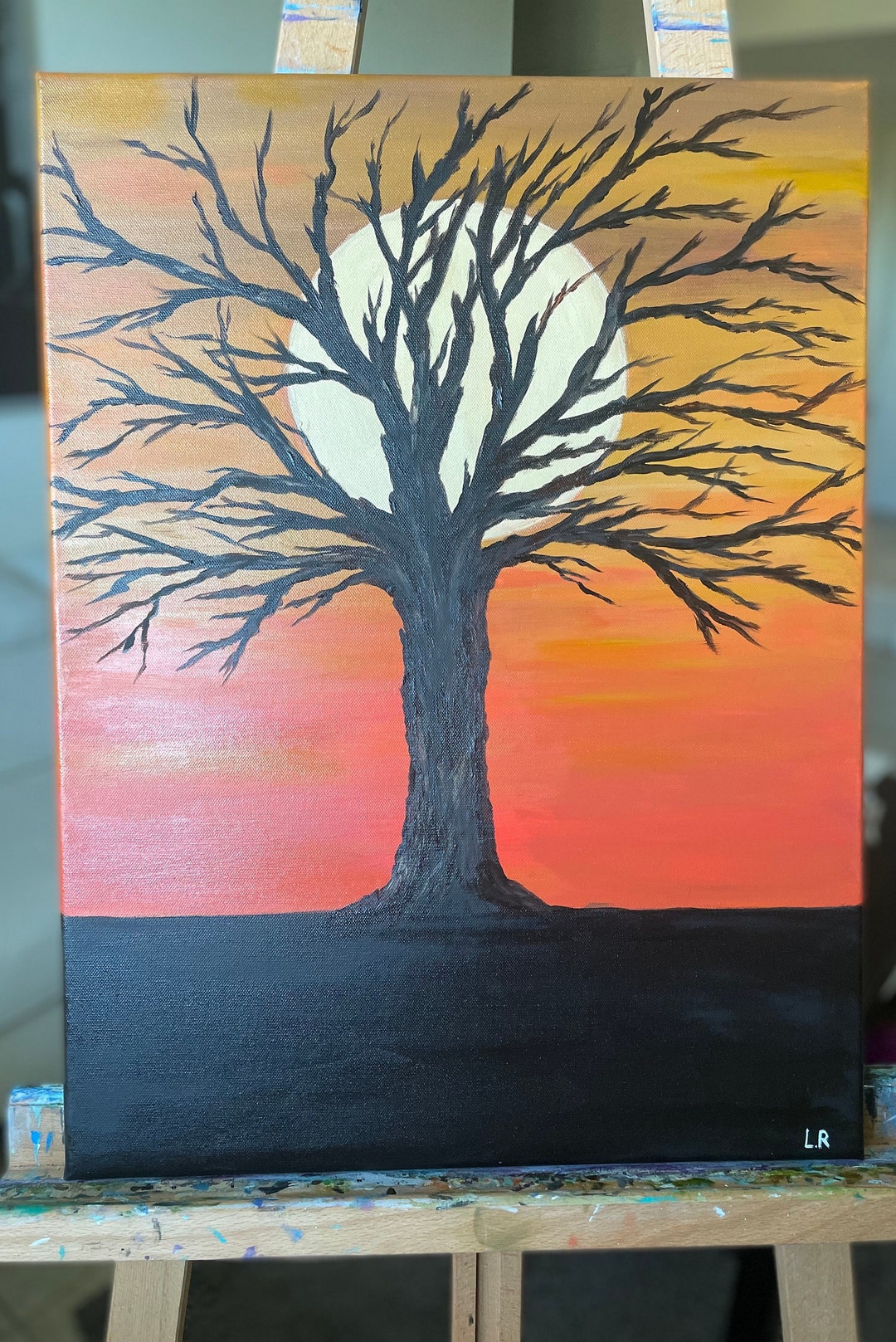 Magical Sunset Painting Artwork Art on Canvas Original Oil Painting ...