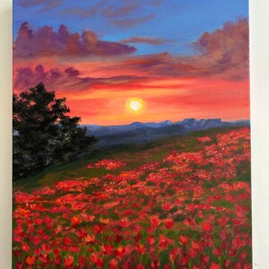 Original Oil Painting on Canvas Landscape Painting Sunset Painting ...