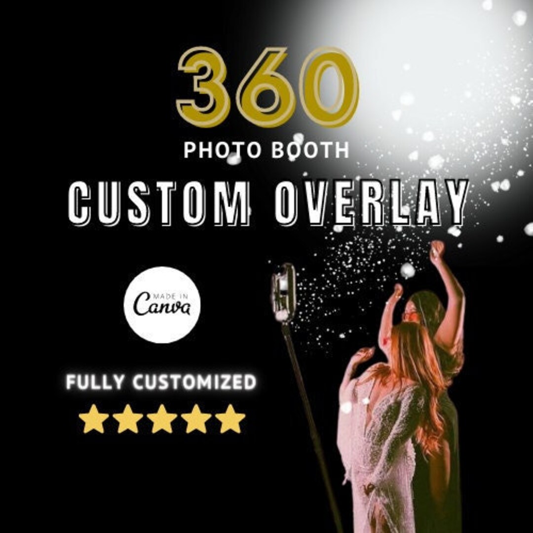CUSTOM Overlay For 360 Photo Booth Personalized Template Layout For 