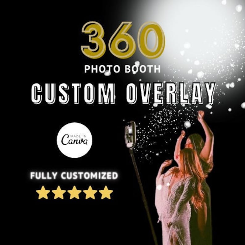 CUSTOM Overlay for 360 Photo Booth, Personalized Template Layout for ...