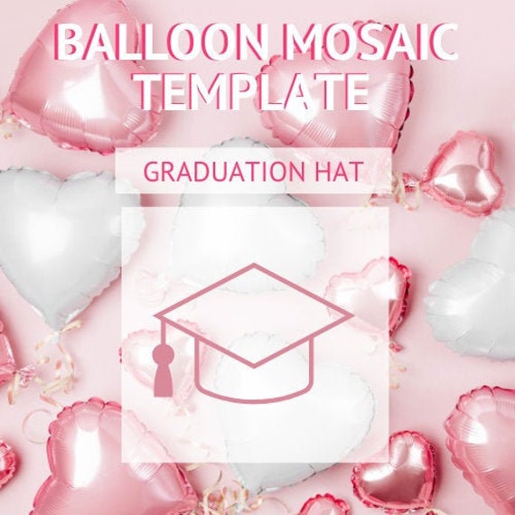 Graduation Hat From Balloons 5ft Balloon Mosaic Pattern | Etsy