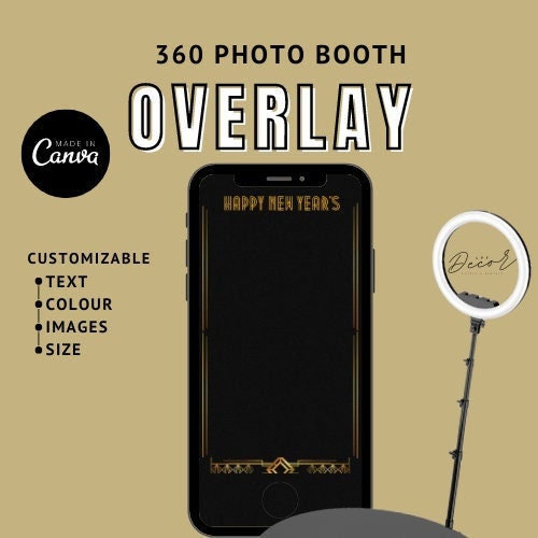 360 Photo Booth Overlay for Birthday Baby Shower Wedding - Etsy