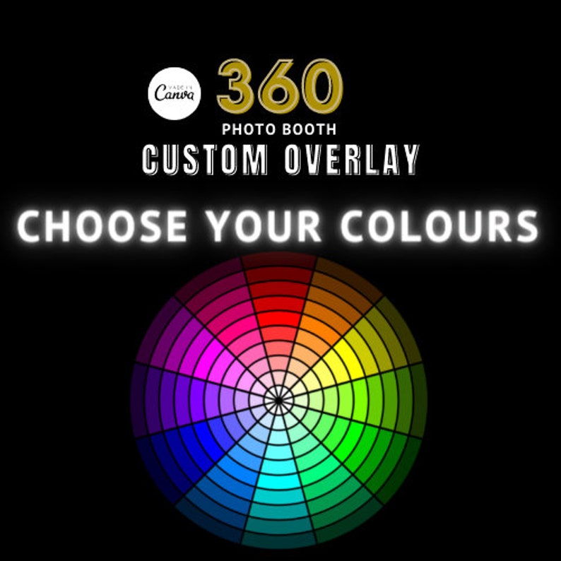 CUSTOM Overlay for 360 Photo Booth, Personalized Template Layout for ...