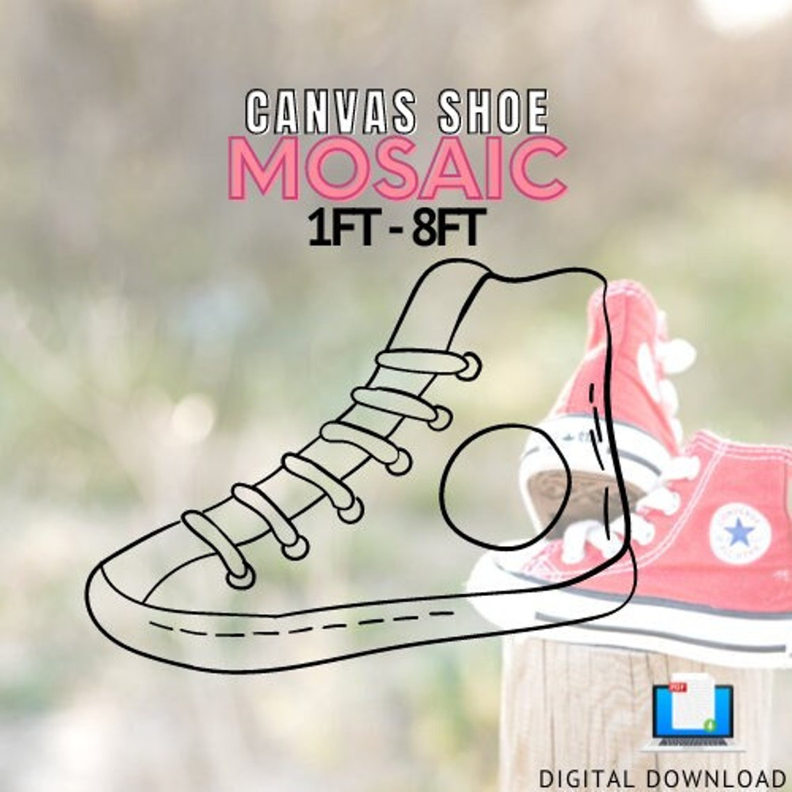 8ft Shoe Sneaker Printable Pdf Template, Party Prop , Teen Birthday ...