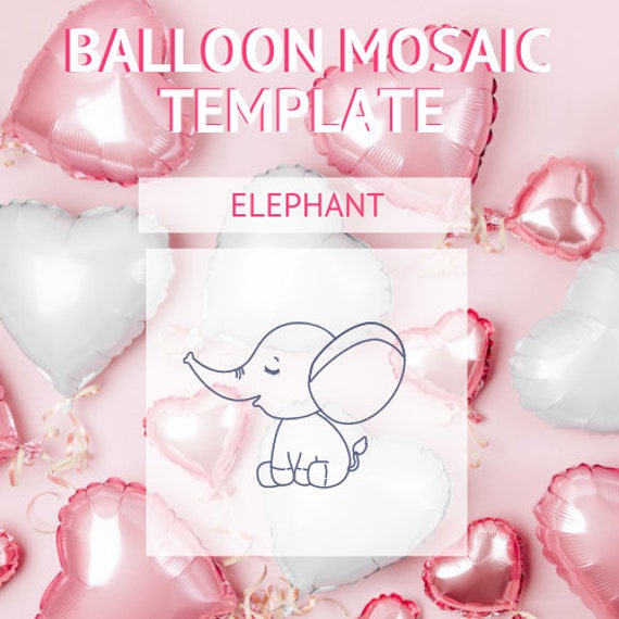 Elephant From Balloons 5ft Balloon Mosaic Template VIDEO - Etsy
