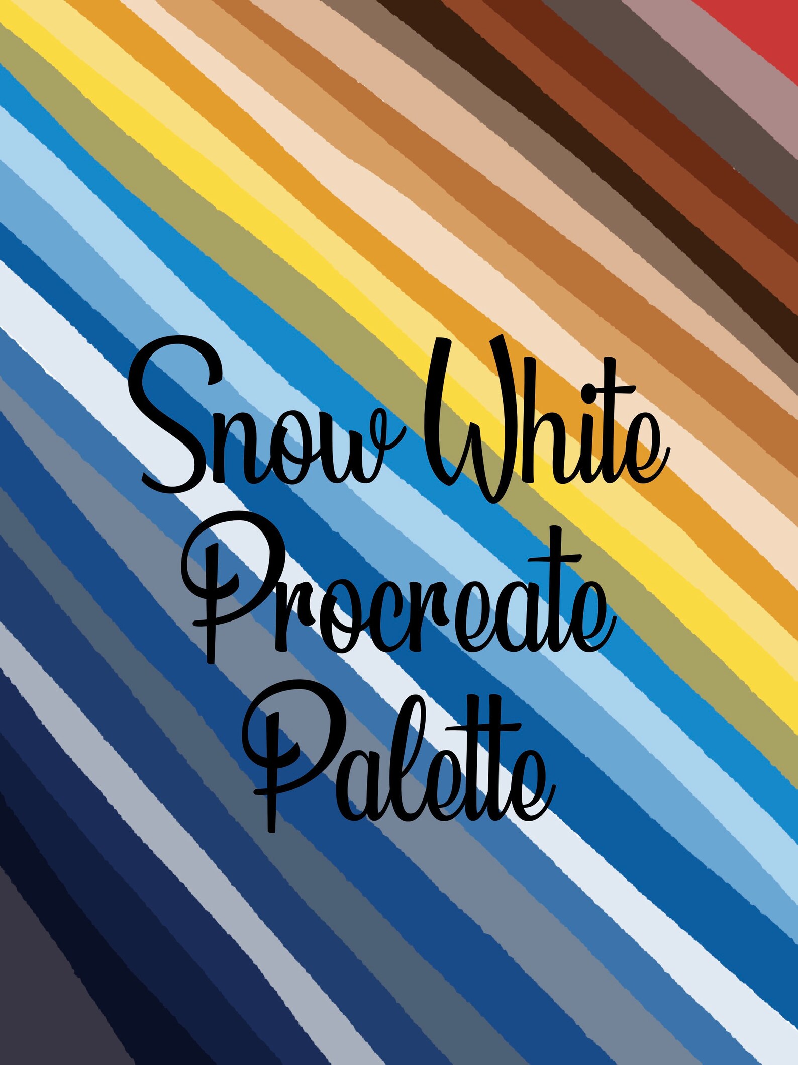 Snow White Color Palette Disney Inspired Procreate Color - Etsy
