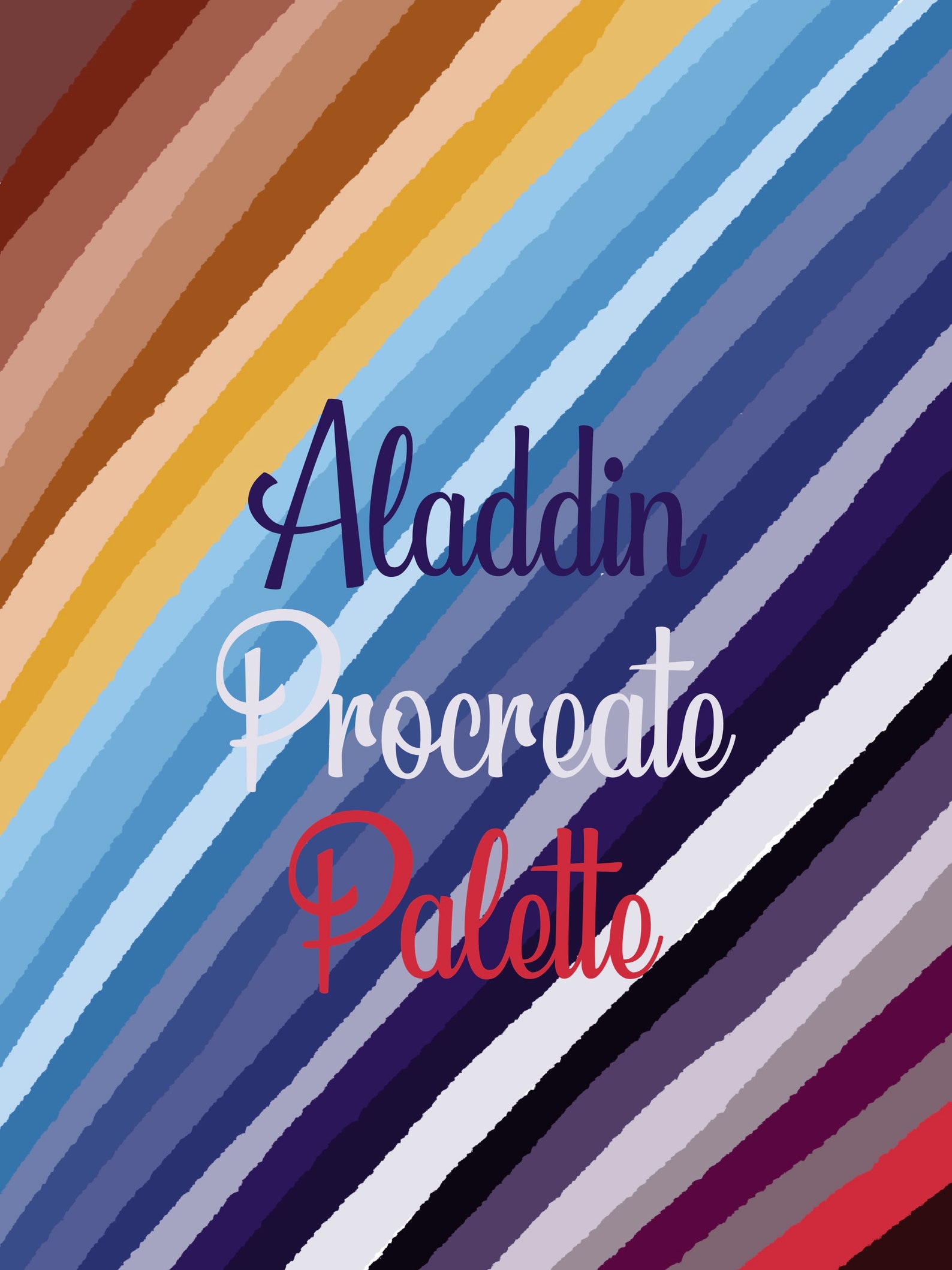 Aladdin Color Palette Disney Inspired Procreate Color - Etsy