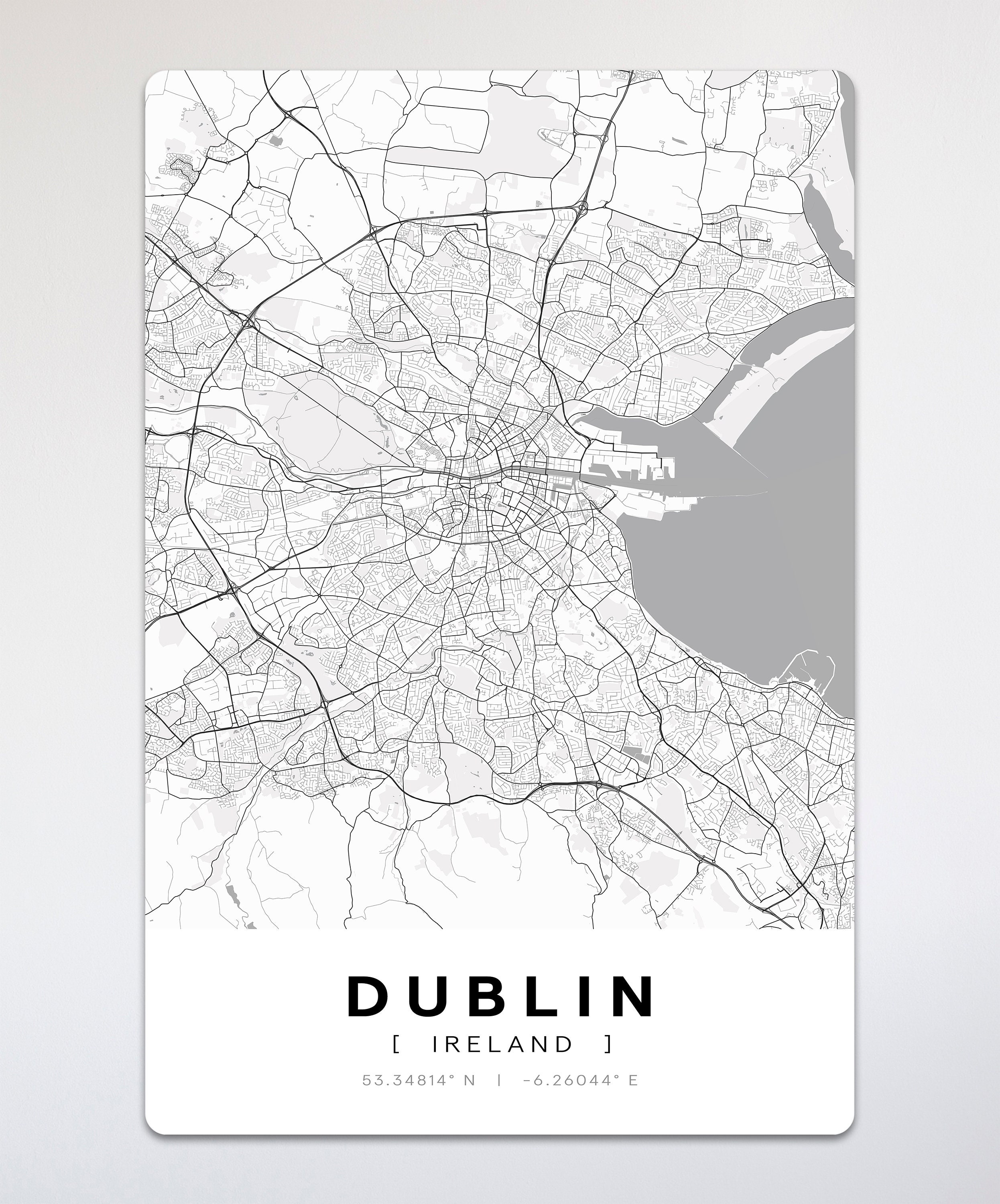 A3 DUBLIN Map Print Dublin Ireland Map of Dublin Dublin | Etsy
