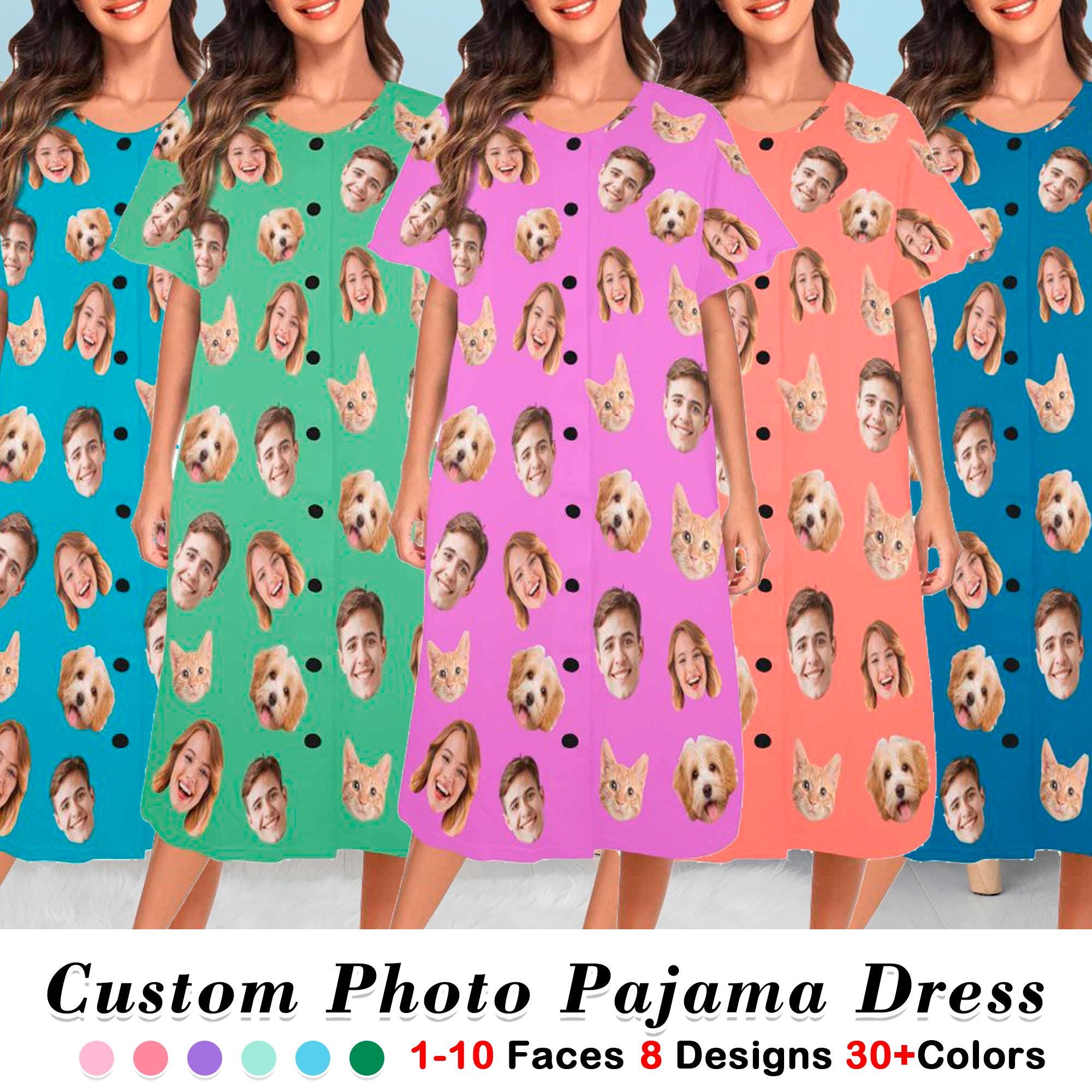 Custom Women Nightgown: Personalized Photo Pajama Dress - Etsy