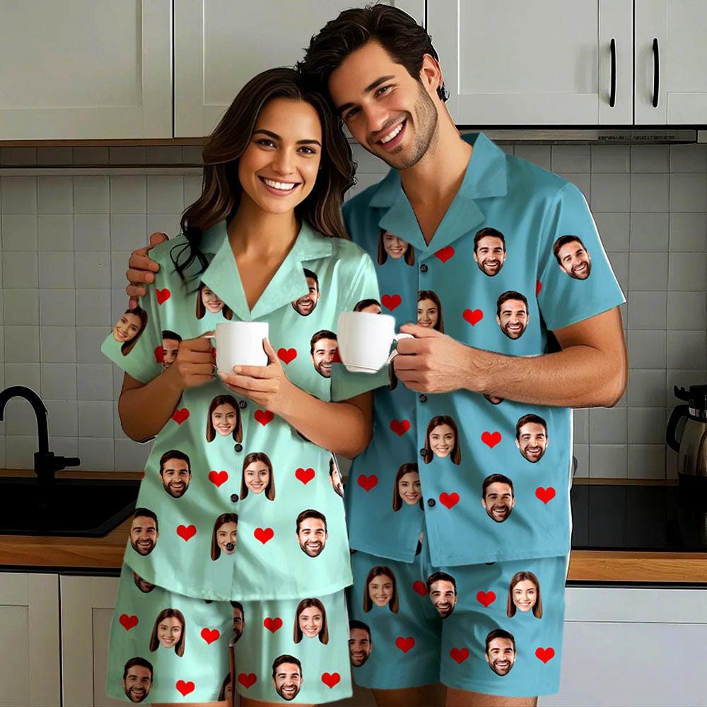 Custom Face Pajamas: Personalized Photo Pajama Set - Etsy