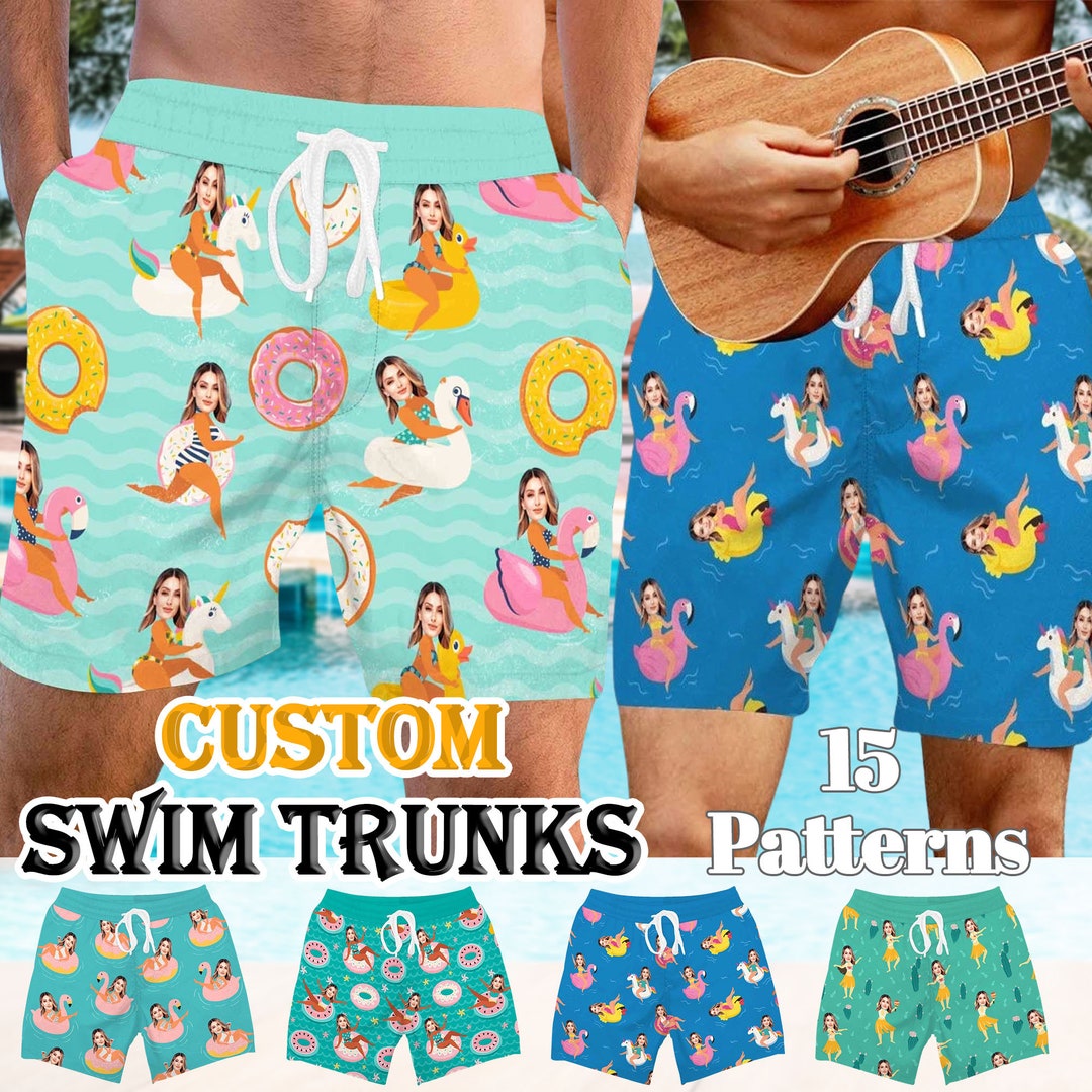 Custom Face Swim Trunks: Personalized Photo Beach Shorts - Etsy