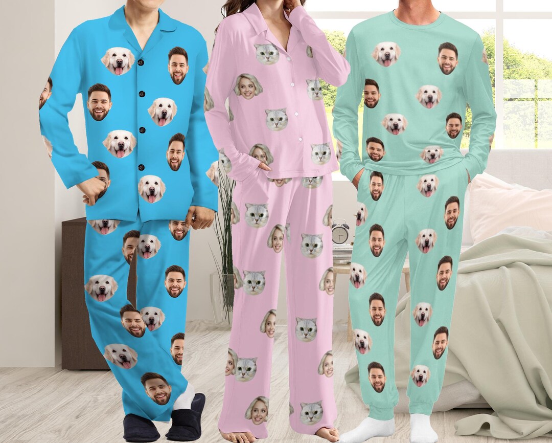 Custom Face Pajama Set: Personalized Photo Pajamas - Etsy