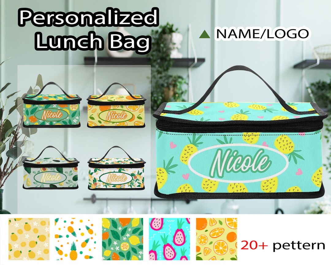 Personalized Insulated Lunch Bag Customized Lunch Box With - Etsy