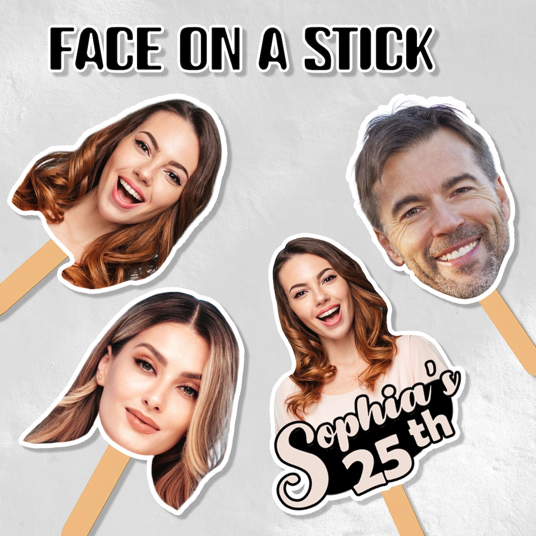 Custom Face Hand Fan, Big Pet Face on A Stick, Bachelorette Bridal ...