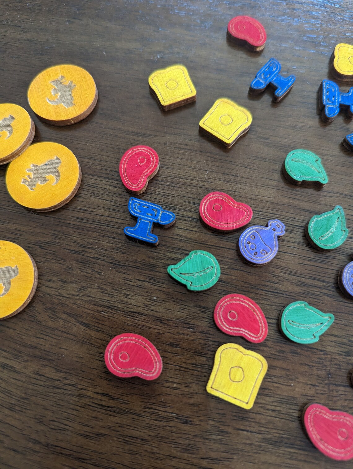 217 Wood Game Tokens for Flamecraft, Flamecraft Upgrade, Boardgame ...