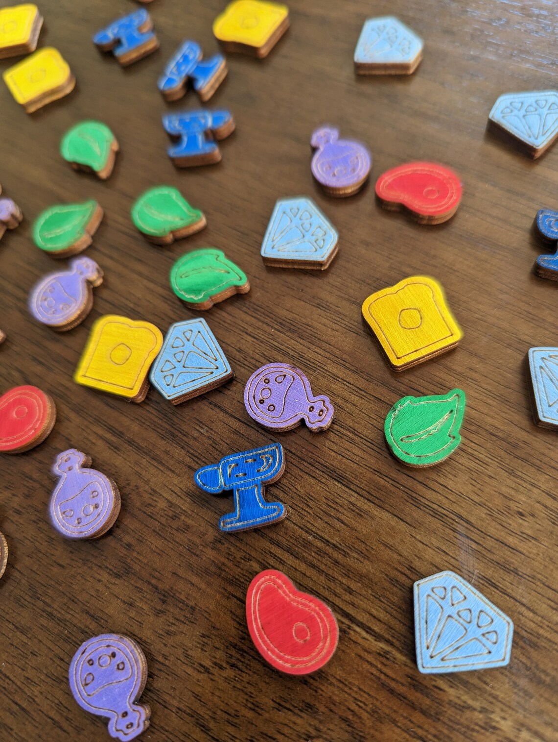 217 Wood Game Tokens for Flamecraft, Flamecraft Upgrade, Boardgame ...