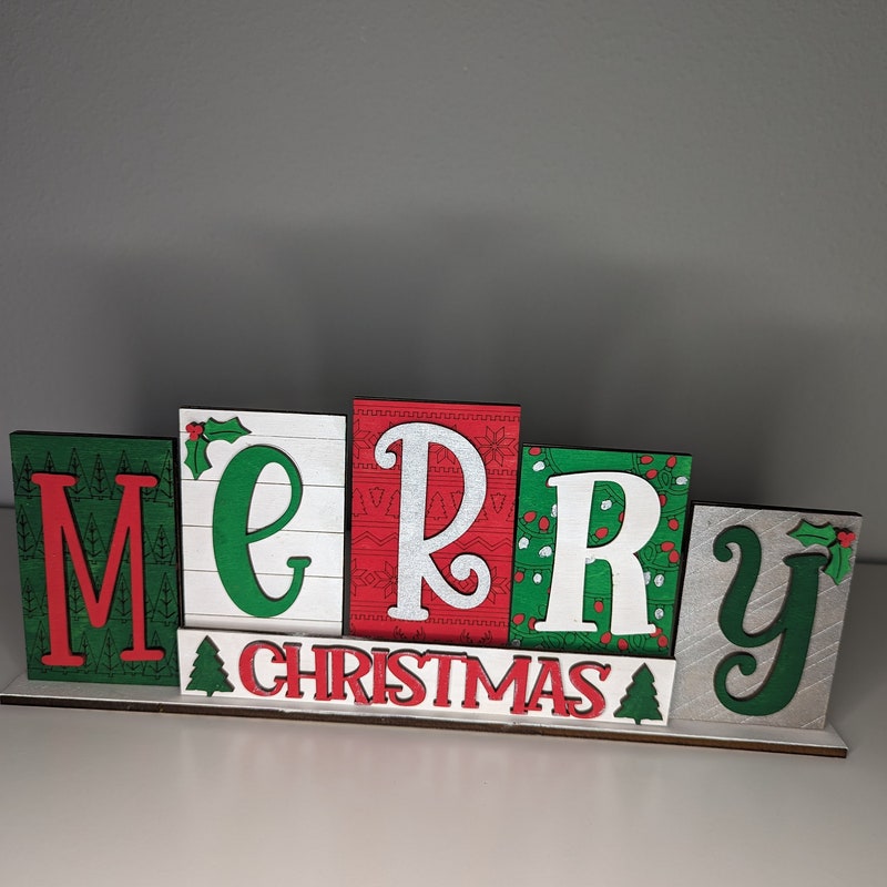 Christmas Wood Block Sign - Etsy