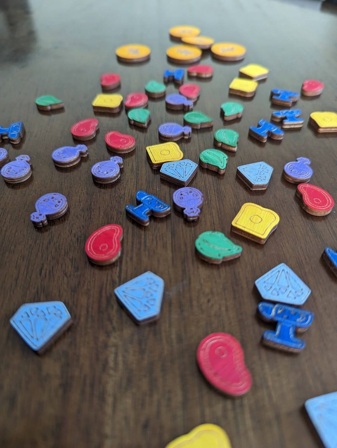 217 Wood Game Tokens for Flamecraft, Flamecraft Upgrade, Boardgame ...
