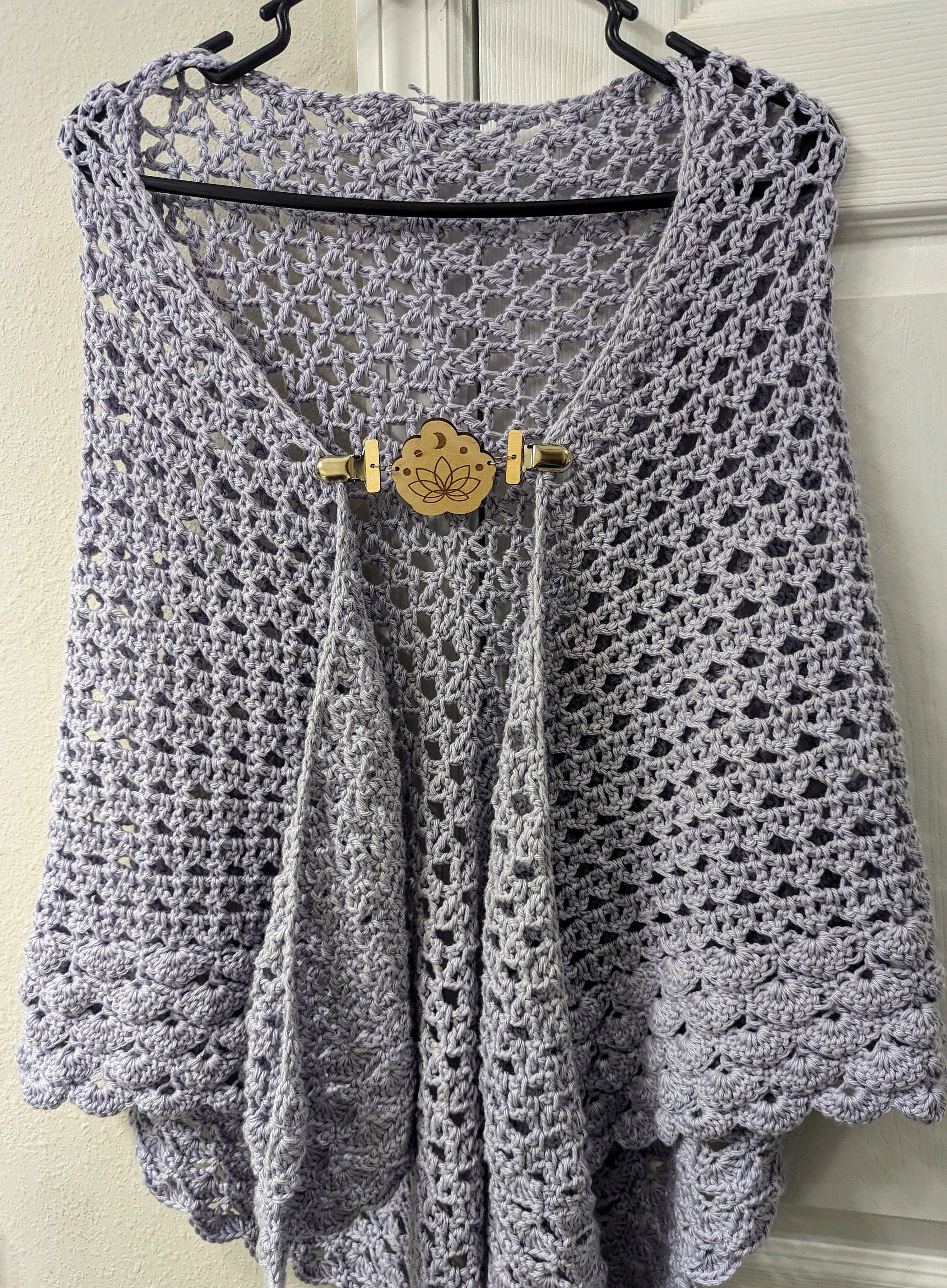 Wood Shawl Clasp, Lotus Flower Shawl Pin, Wooden Brooch for Wrap ...