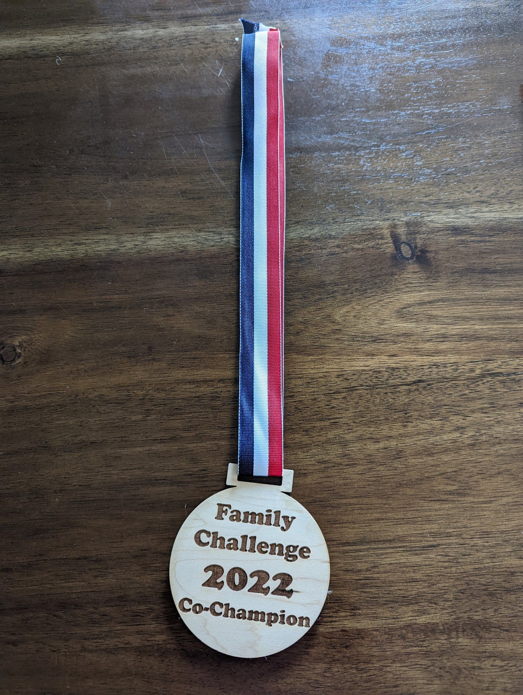 Custom Engraved Maple Wood Medal, Award With Ribbon - Etsy
