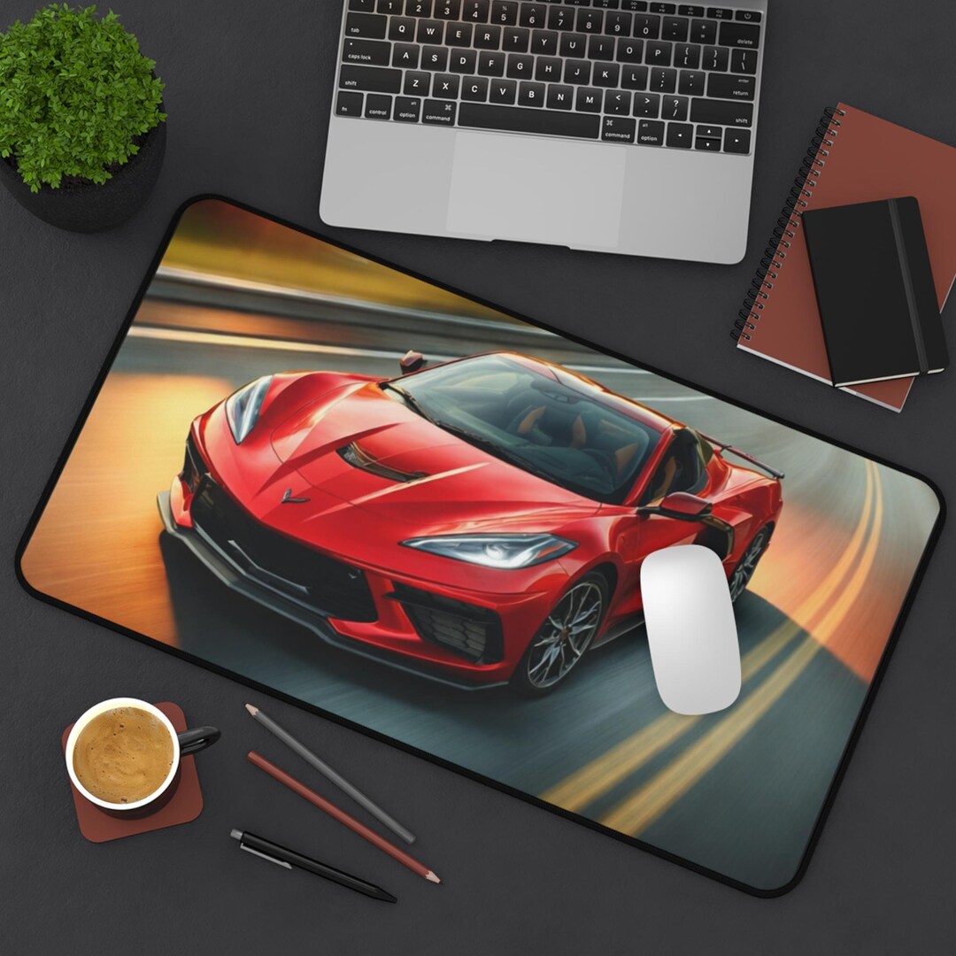 Corvette Desk Mat 8th Gen Corvette Office Pad Gift for Car Lover ...