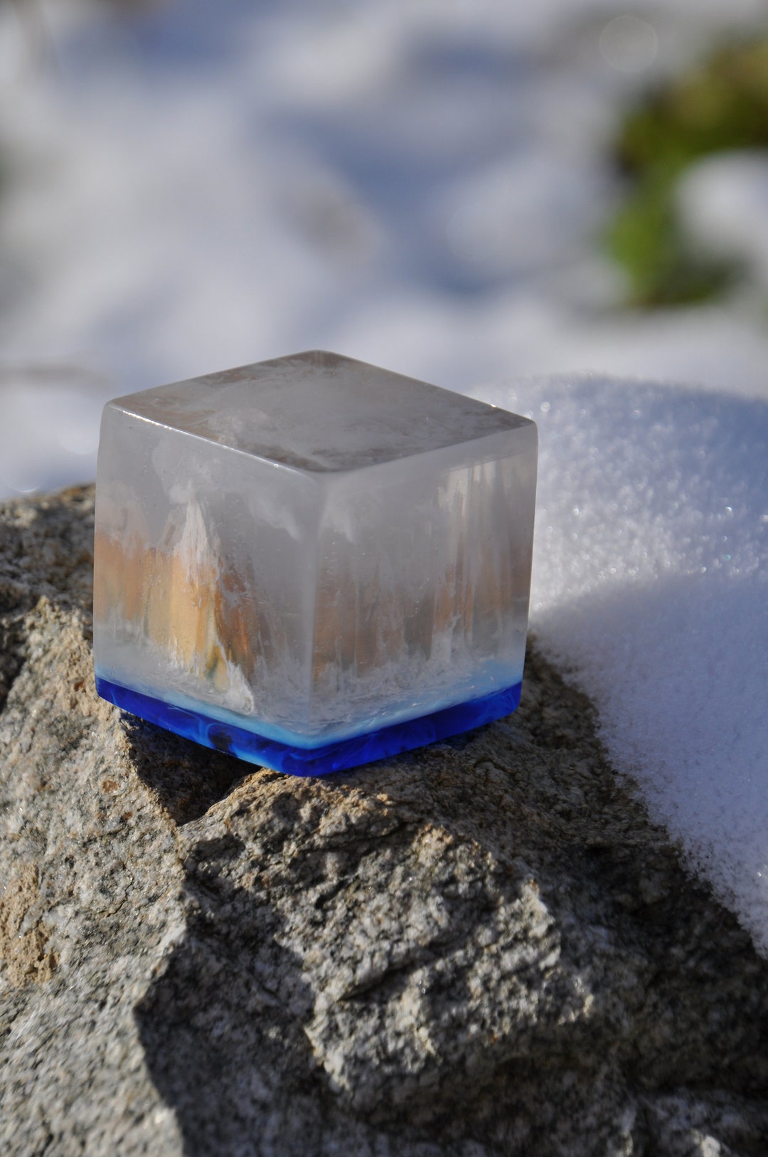 Landscape Epoxy Resin and Wood Mountains Under the Clouds - Etsy