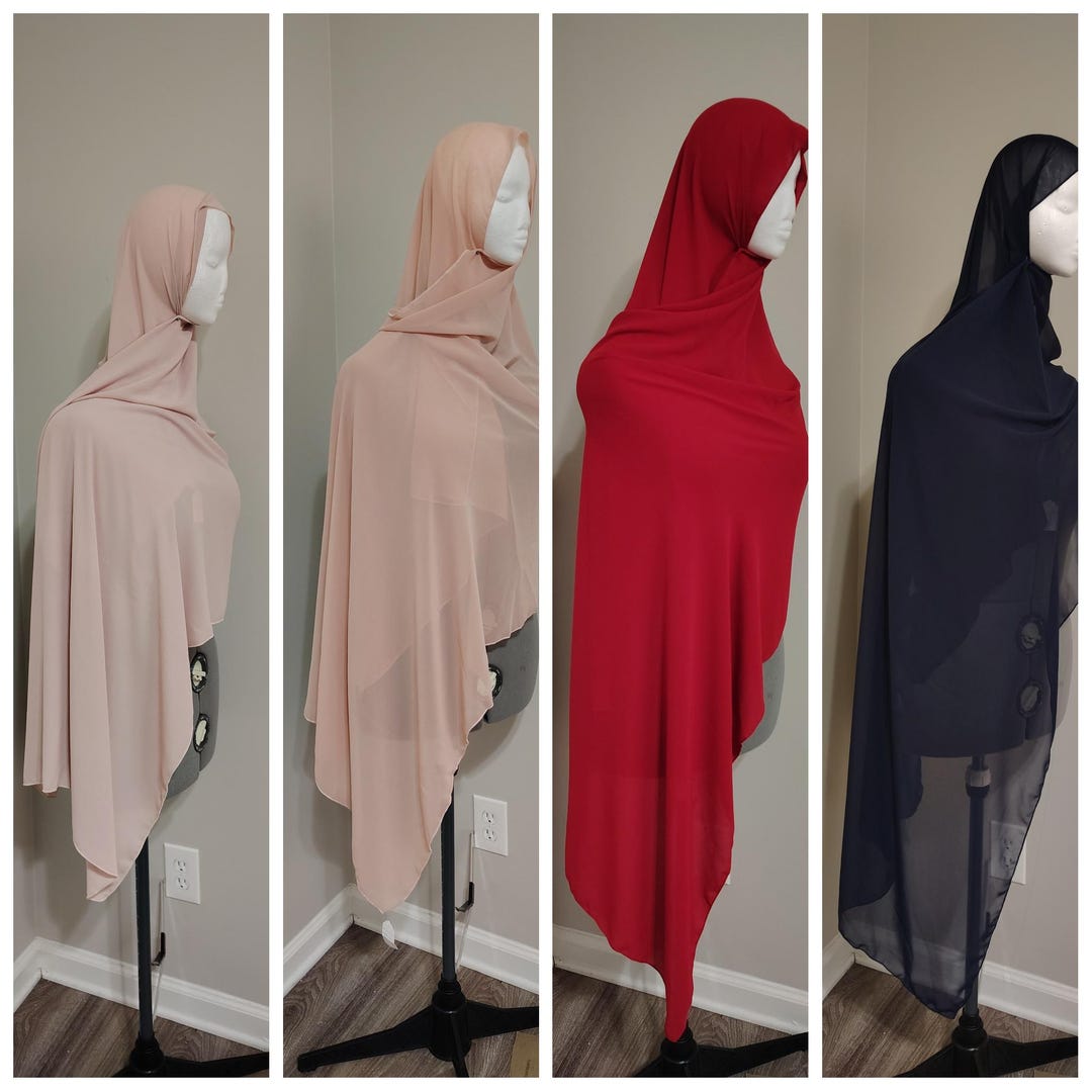 30 X 70 Shayla Hijab Khimars Scarf Solid Color - Etsy