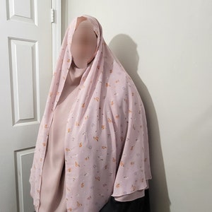 Exclusive Hijab With Niqab - Double Layered Hijab Flower Print - Etsy