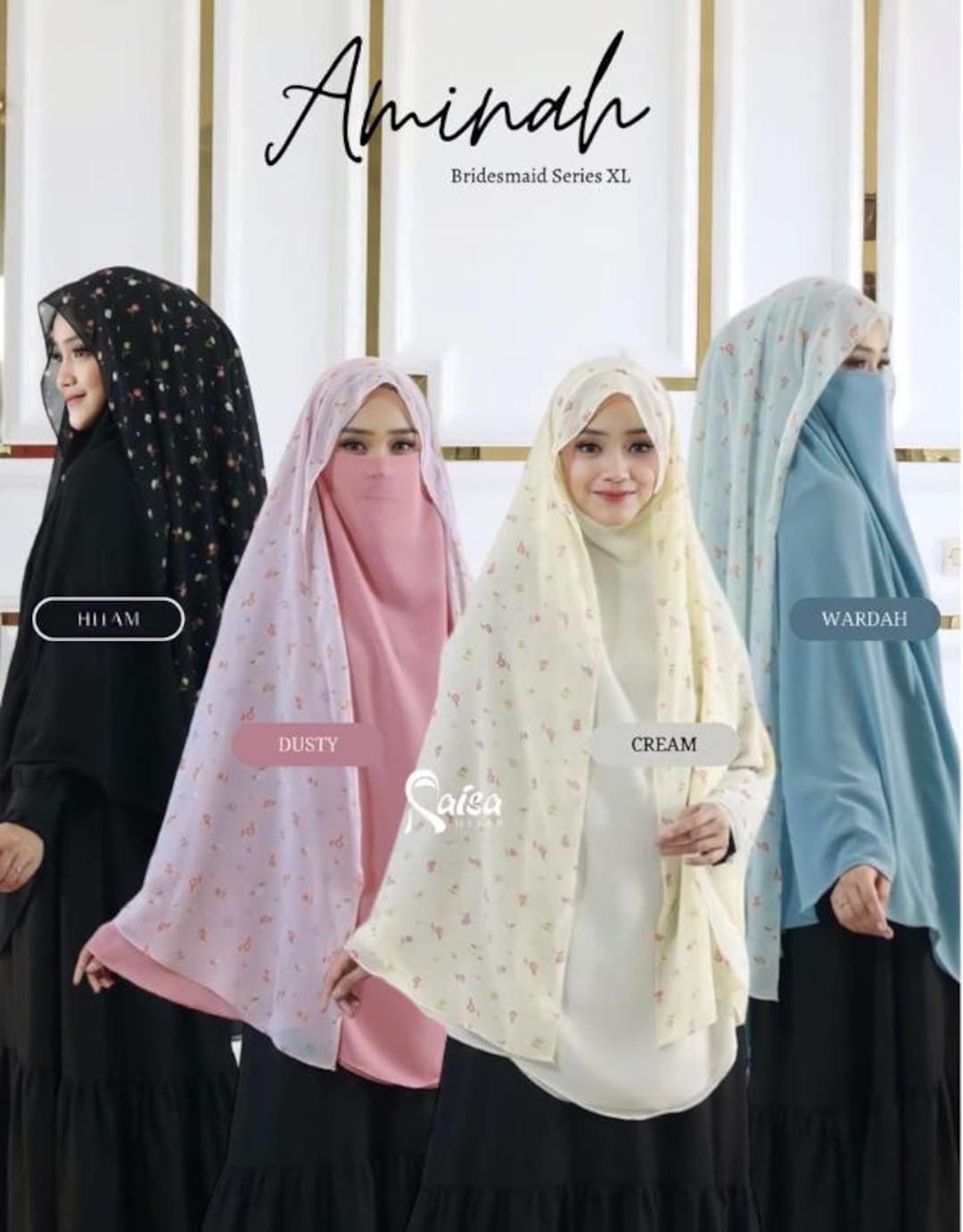 Exclusive Hijab With Niqab - Double Layered Hijab Flower Print - Etsy