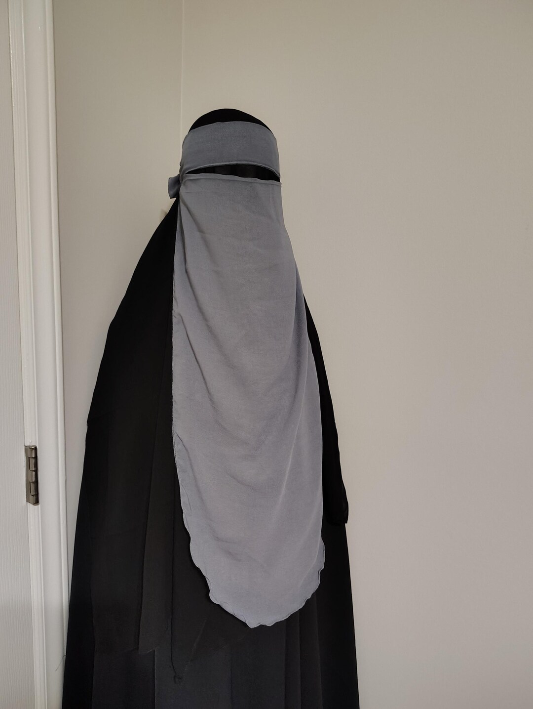 Extra Long Tie Niqab Grey Gray - Etsy