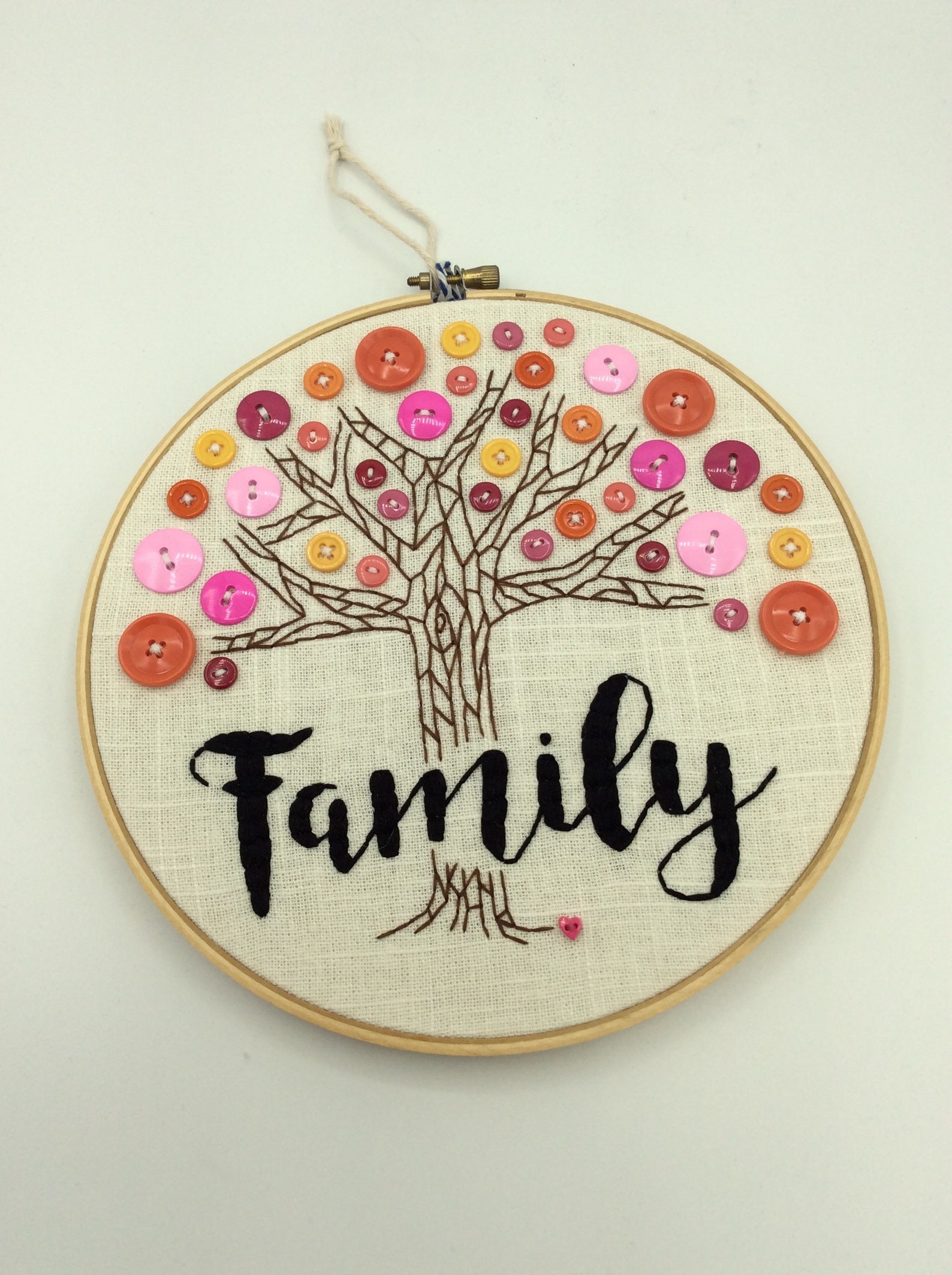 Family Tree - Embroidery Hoop Wall Art - Etsy