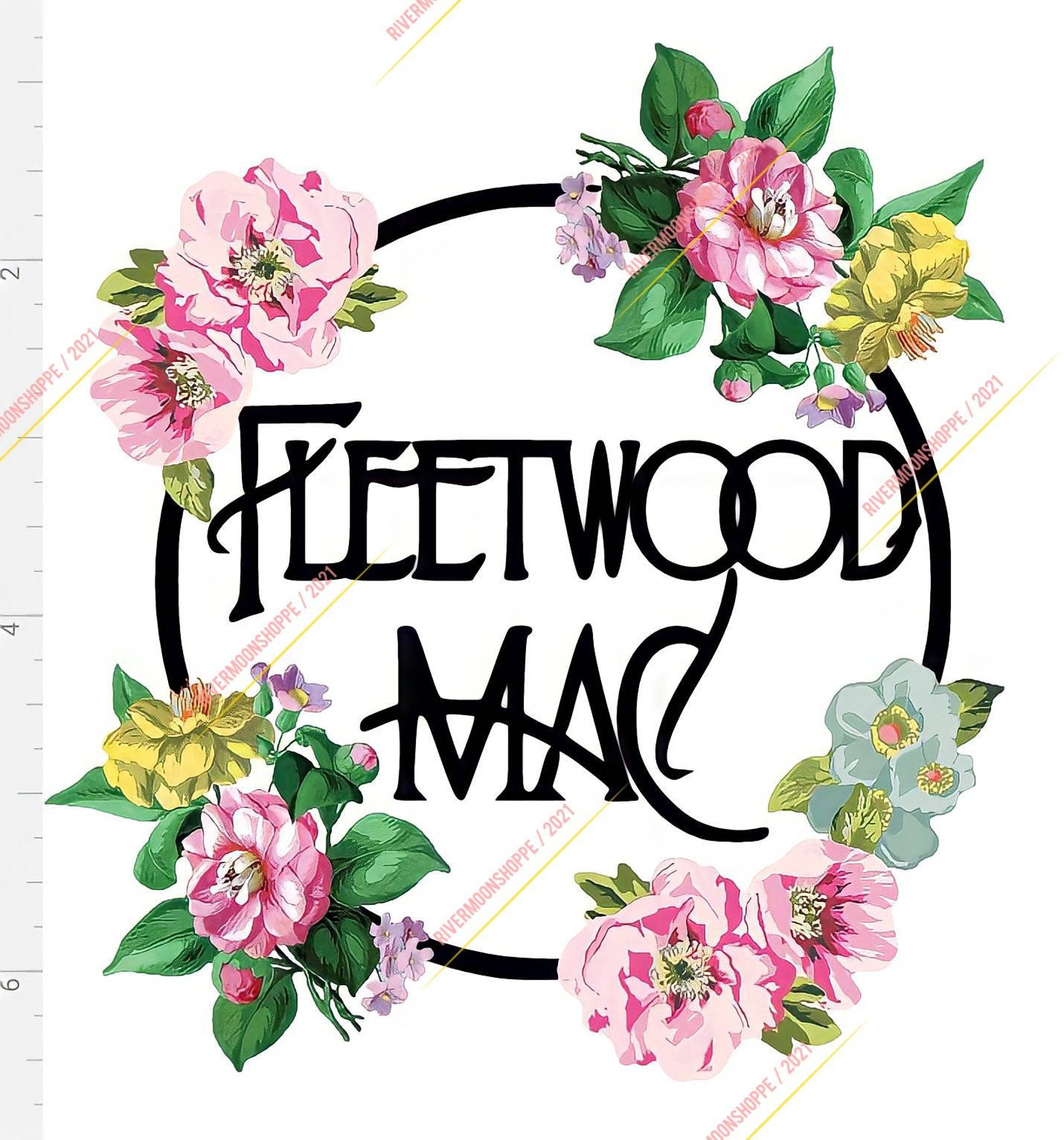 Fleetwood Mac Png Floral Logo Designs Png Fleetwood Mac | Etsy
