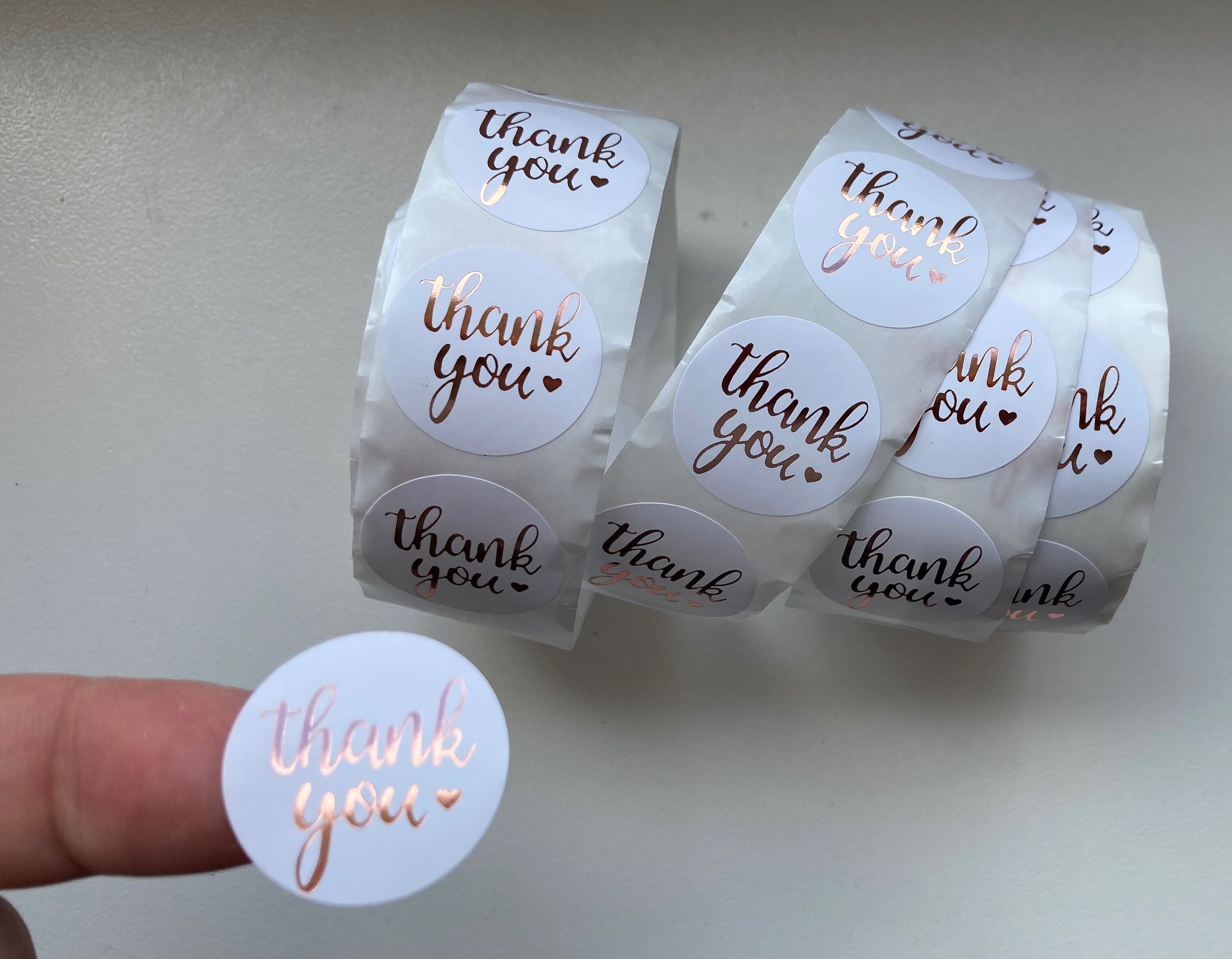 Circle Thank You Stickers Label Seals Stickers for Business - Etsy
