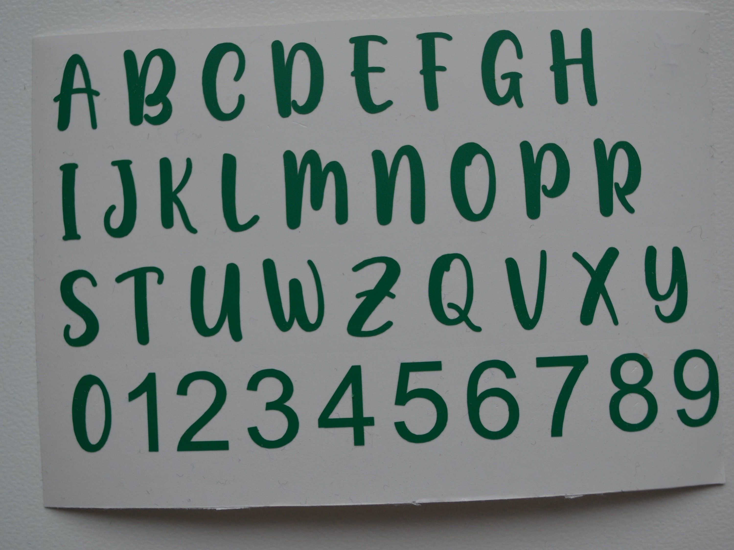 Block Letter Vinyl Alphabet decals Capital letters | Etsy