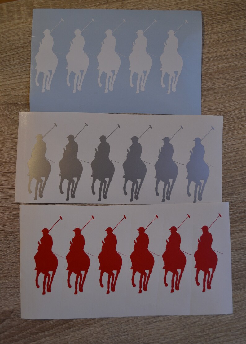 Set of 12 Polo Player Decal Polo Horse Decal Stickers - Etsy