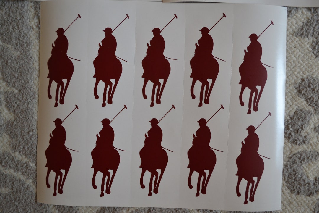 Set of 12 Polo Player Decal, Polo Horse Decal Stickers - Etsy