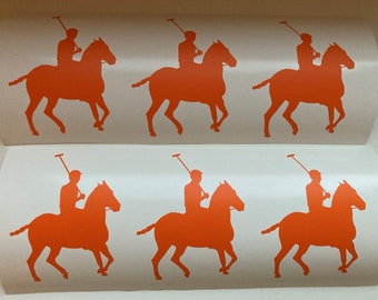 Set of 6 Polo Player Decal Polo Player Decorations Polo - Etsy