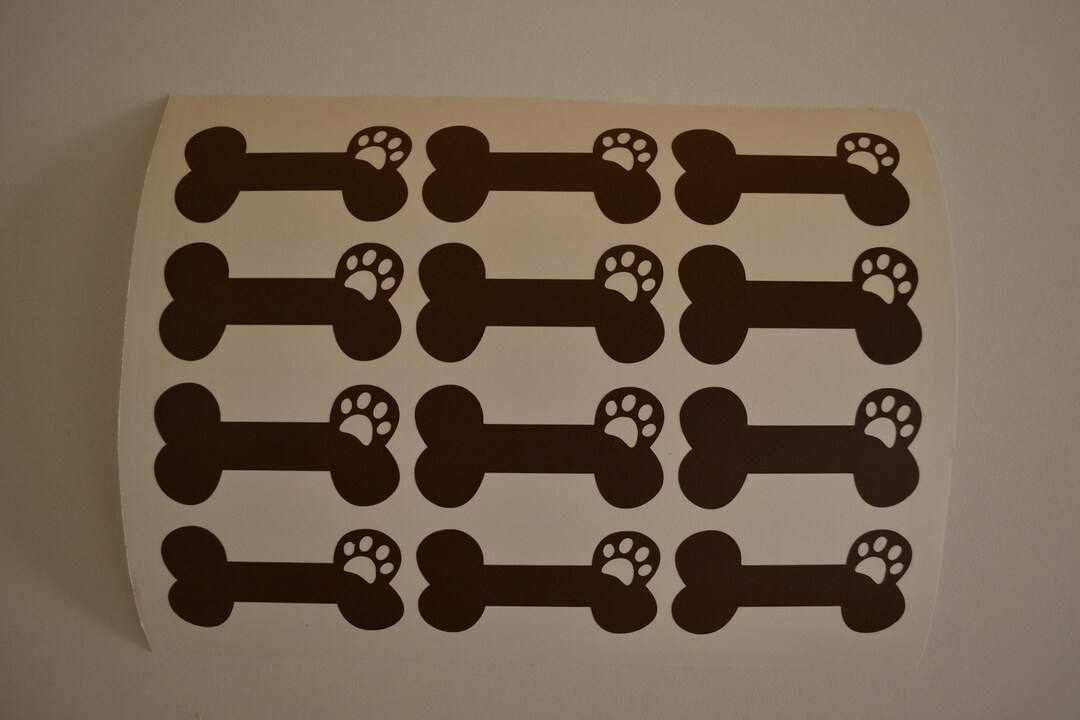 Set of 20 Dog Bone Decal Sticker, Vinyl Decal, Home Animal, Animal ...